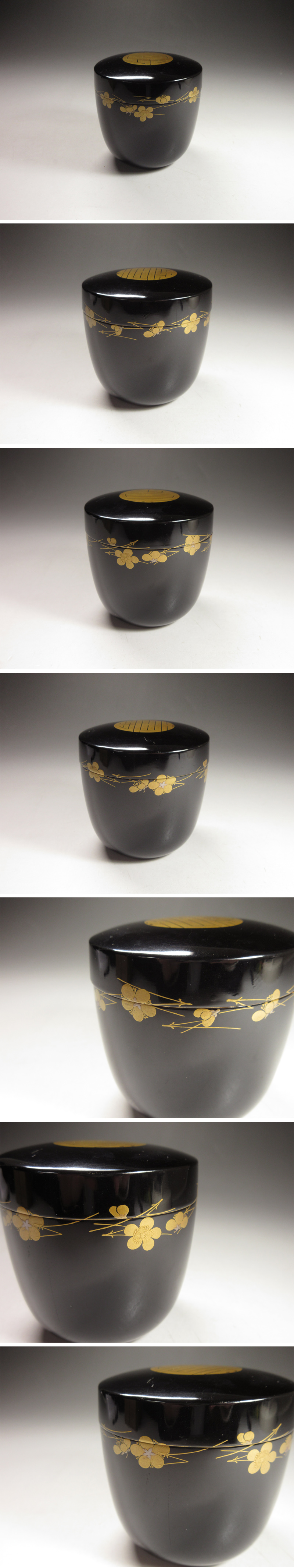 【目立った傷や汚れなし】【漸】江戸時代後期 梅蒔絵 黒大棗 壽 朱塗 棗 古美術 茶道具 時代箱 本物保証 【hy753】の落札情報詳細